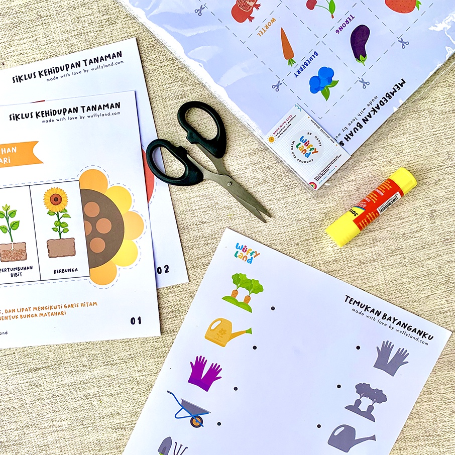 Worksheet Tema Tanaman, 32 lembar kegiatan anak paud, belajar ...