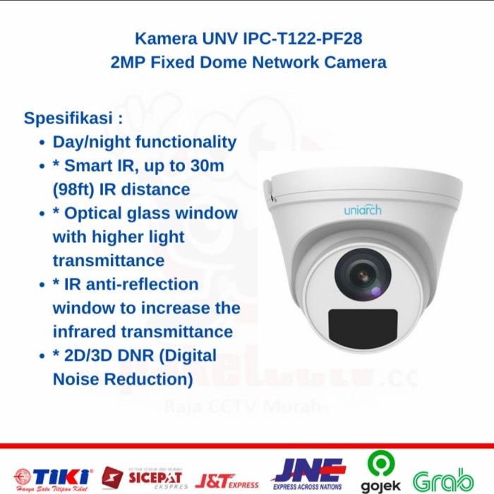 Kamera UNV uniarch IPC-T112-PF28 2MP Mini Fixed Bullet Network Camera