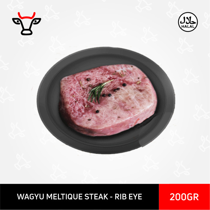 Wagyu Meltique Rib Eye Steak 200gr / Daging Steak Rib Eye BBQ