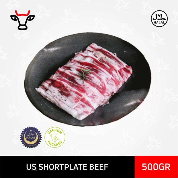 Daging US Shortplate 500gr untuk BBQ Grill Beef slice potong 1mm