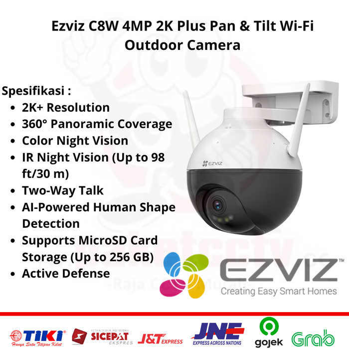 Ezviz C8W 4MP 2K Plus Pan & Tilt Wi-Fi Outdoor Camera