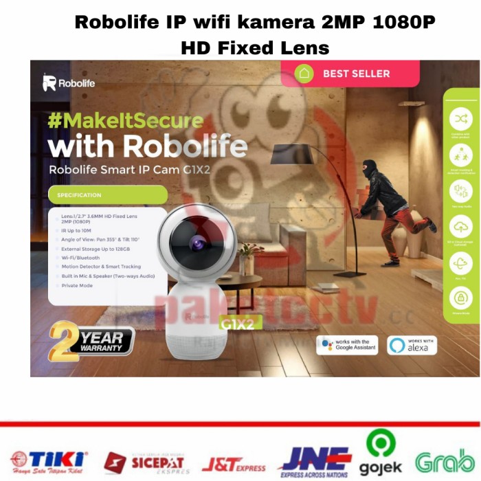 Robolife Smart IP Camera 2MP / 1080P G1X2 HD wifi kamera CCTV