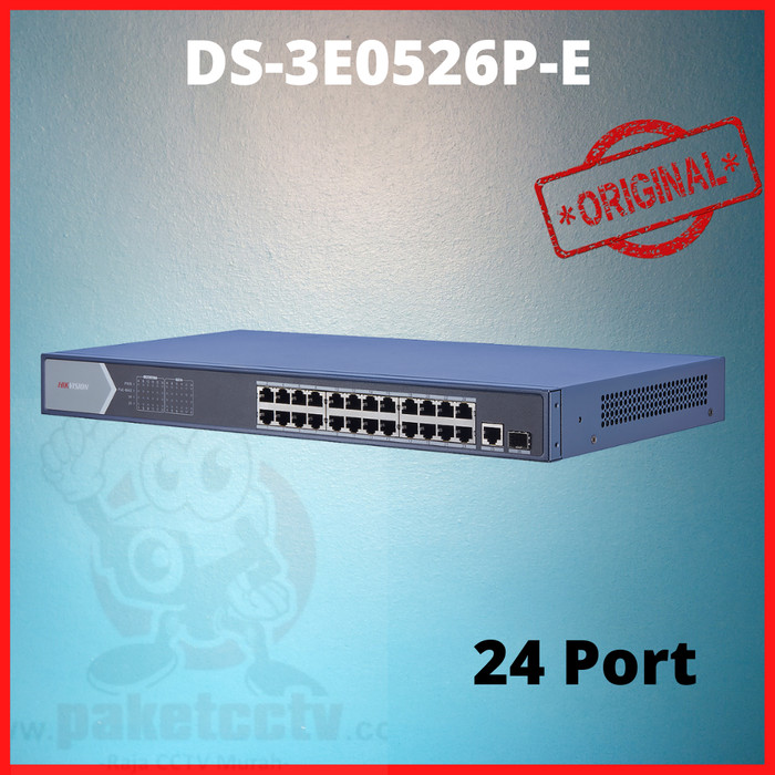 Hikvision Switch PoE 24 Port Gigabit Unmanaged DS-3E0526P-E