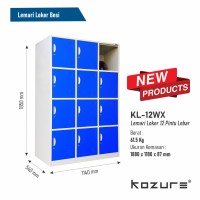 Lemari Loker Besi 12 Pintu Lebar Kozure KL-12WX (masuk untuk helm)