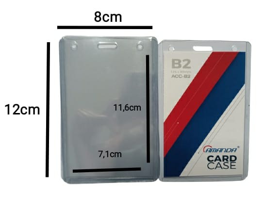 Name Tag B2 / Card Case B2 12 cm x 8 cm Potrait Amanda