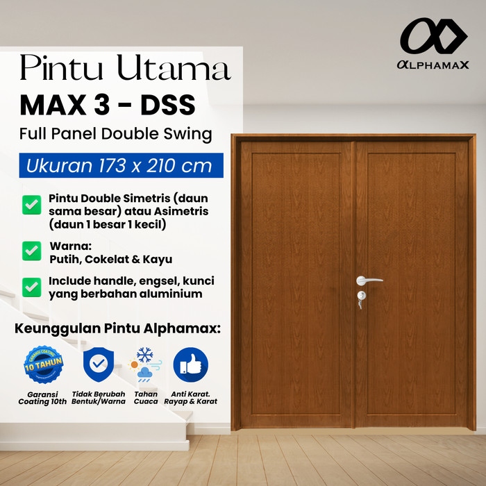 ALPHAMAX Max 3 - DSS Pintu Rumah Pintu Depan Pintu Utama Pintu Kamar ...