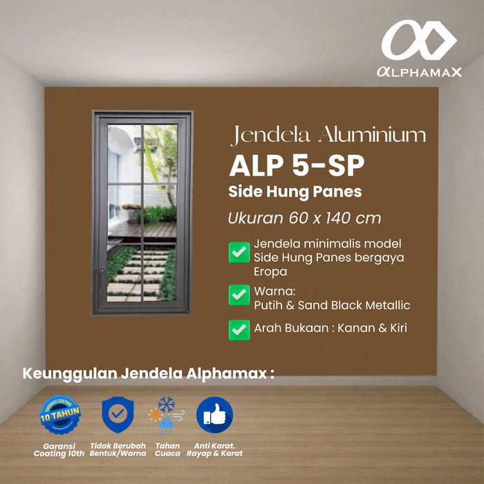 ALPHAMAX ALP 5 - SP Jendela Rumah Jendela Kamar Jendela Ruang Tamu Jendela Aluminium Side Hung ...
