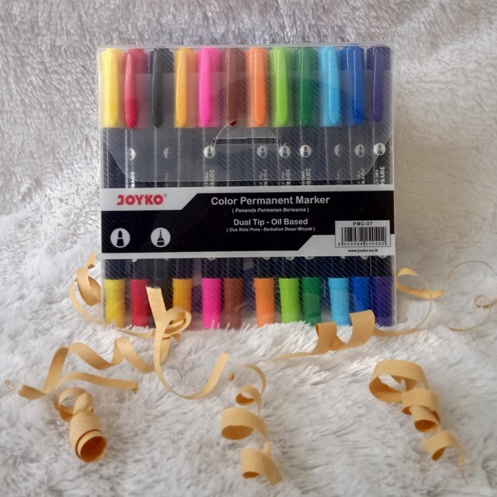 Color Permanent Marker Joyko PMC-27 - Spidol Permanen Berwarna Joyko