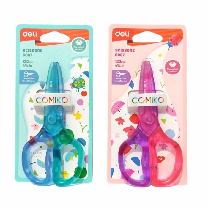 Jual Deli Gunting Plastik Safety Scissors Comico 6067 | Gunting Aman ...