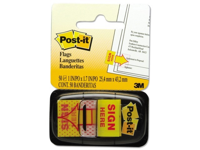 Jual Post it Sign Here Original 3M