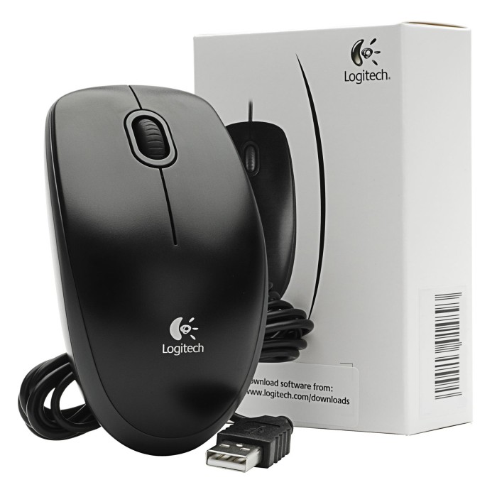 Jual Logitech B100 USB Mouse - Mouse Berkabel Original