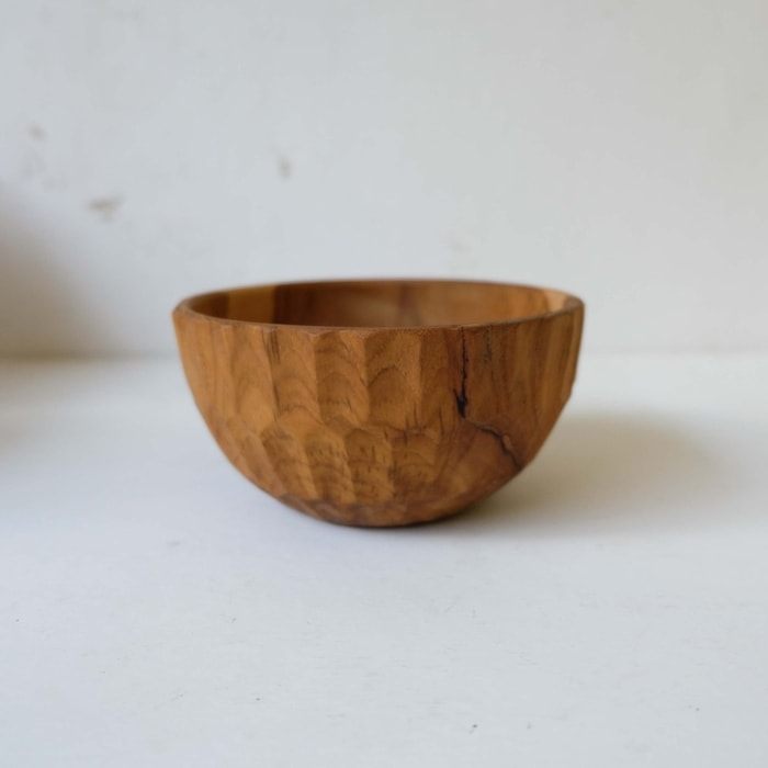 Mangkok Kayu Motif