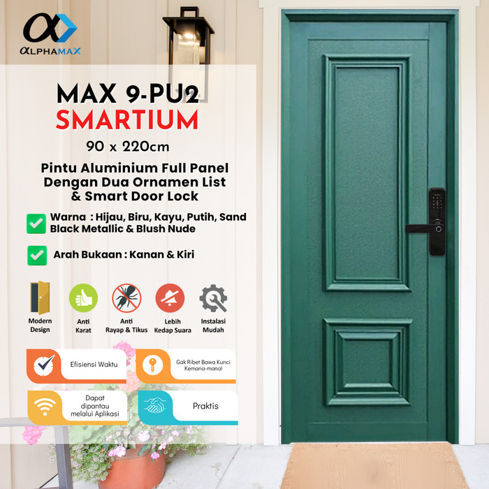 ALPHAMAX Max 9 - PU2 SMARTIUM Pintu Rumah Pintu Depan Pintu Utama Pintu ...